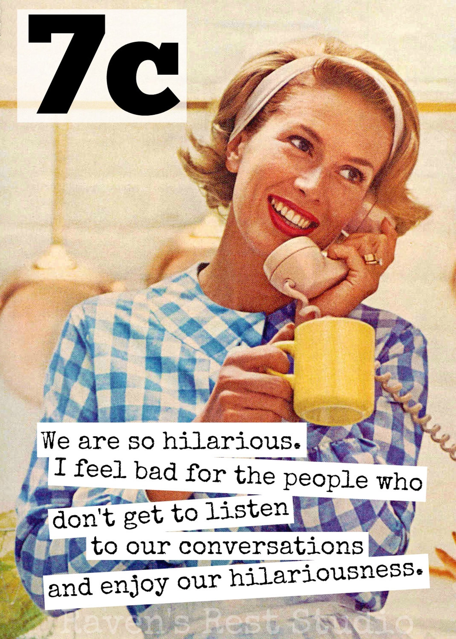 Card 7c. Funny Friendship Card. We Are So Hilarious. I Feel | Etsy