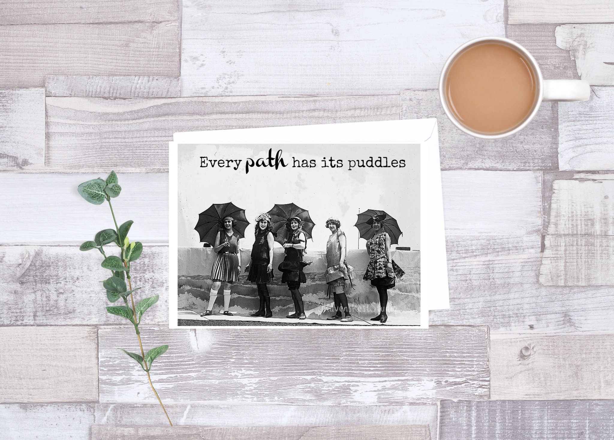 Card 40. Encouragement Card. Every Path Has Its Puddles. | Etsy