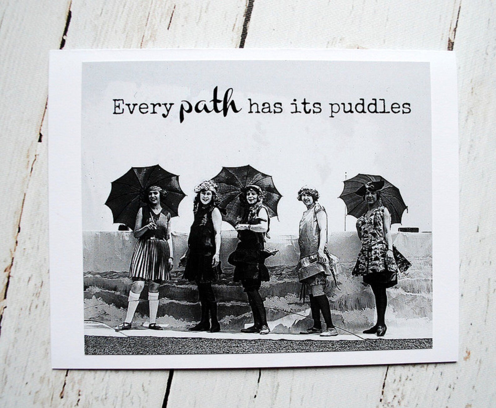 Card 40. Encouragement Card. Every Path Has Its Puddles. - Etsy
