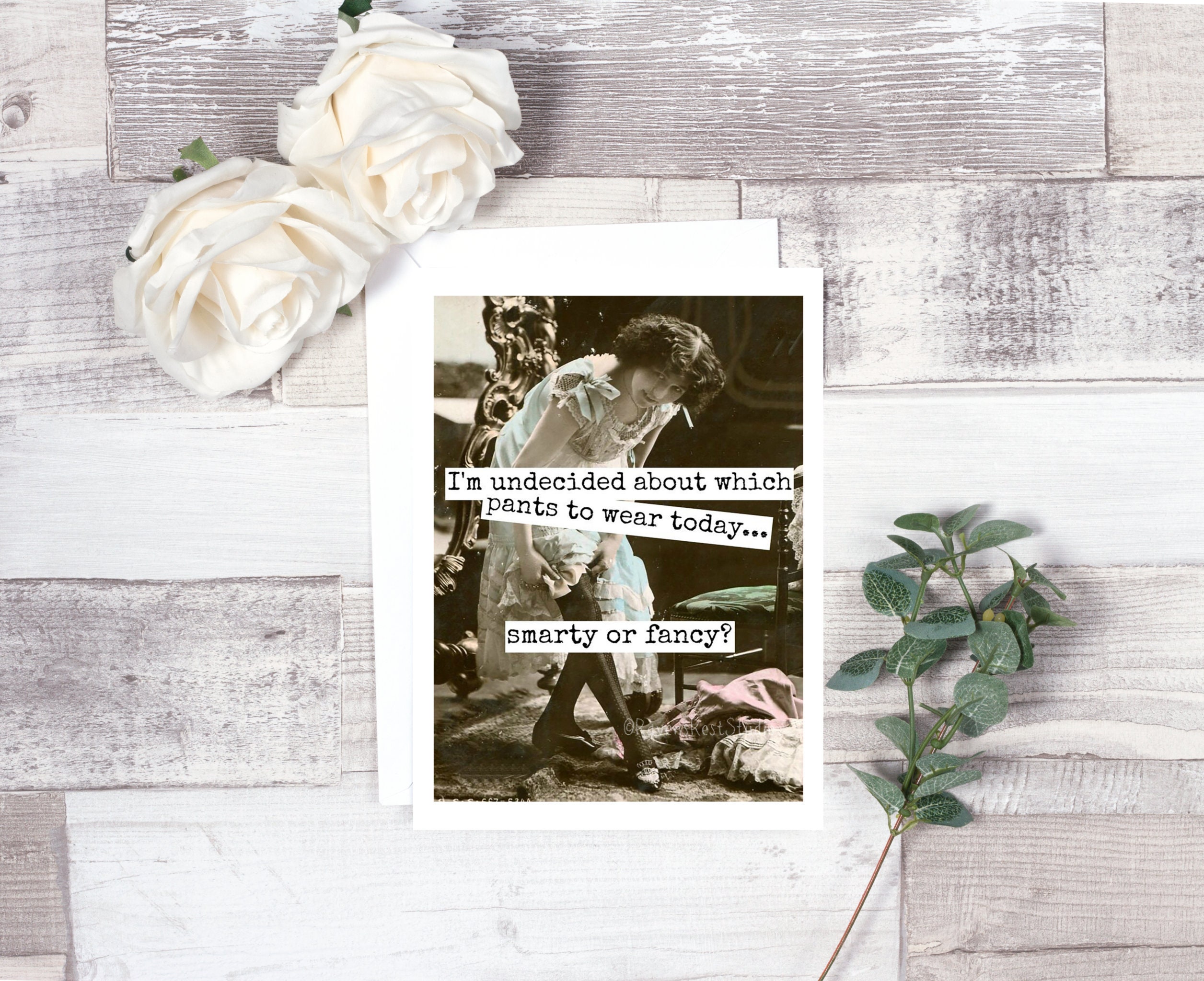 Card 129b. Funny Greeting Card. I'm Undecided About Which | Etsy