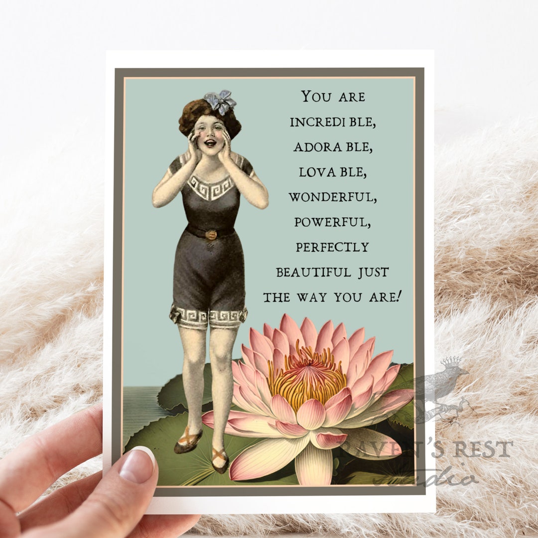 Card Style #cw8. You Are Incredible, Adorable, Loveable, Wonderful ...