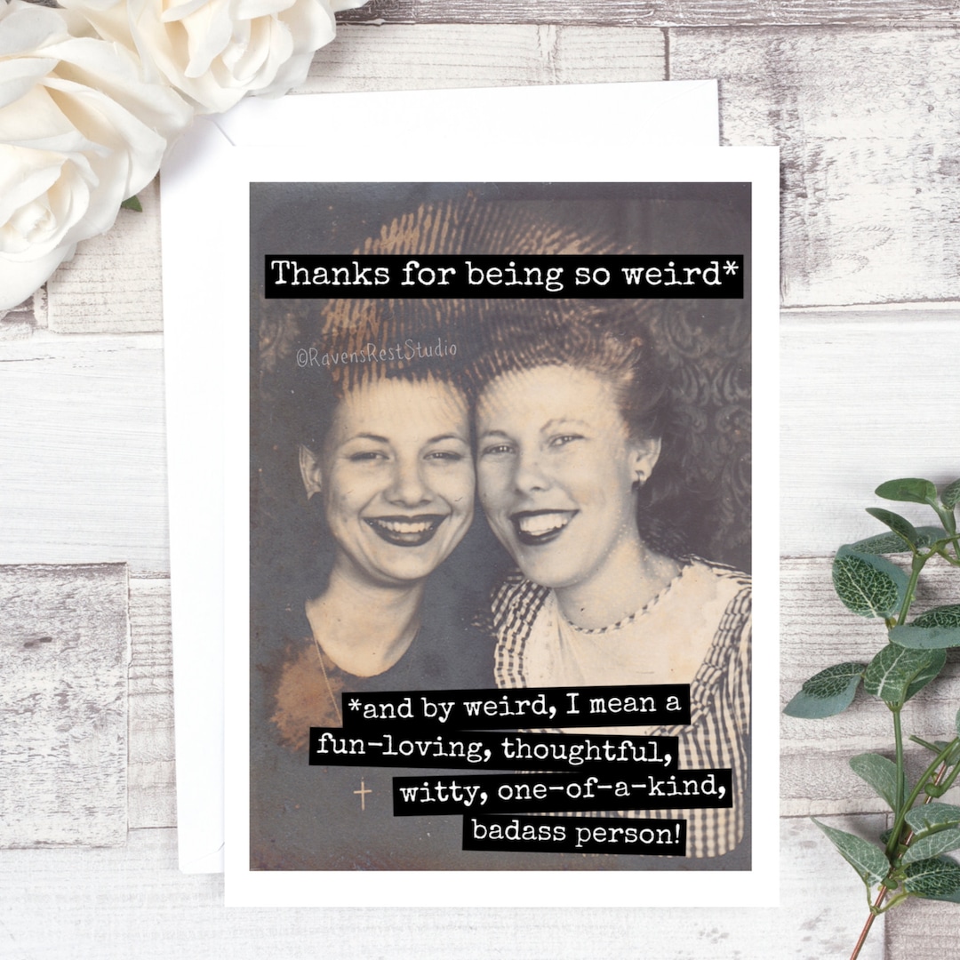 Funny Friendship Card. Friendship Card. Greeting Card. Funny Thank You ...