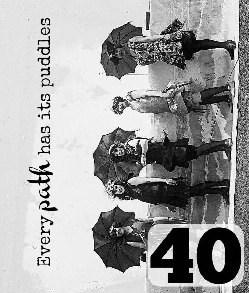 Card 40. Encouragement Card. Every Path Has Its Puddles. - Etsy