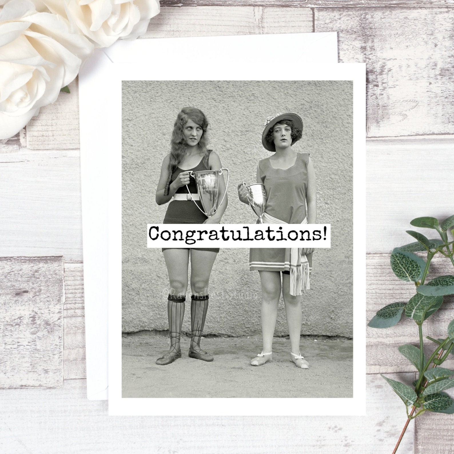 Card 95. Congratulations Card. Greeting Card. Vintage Photo - Etsy