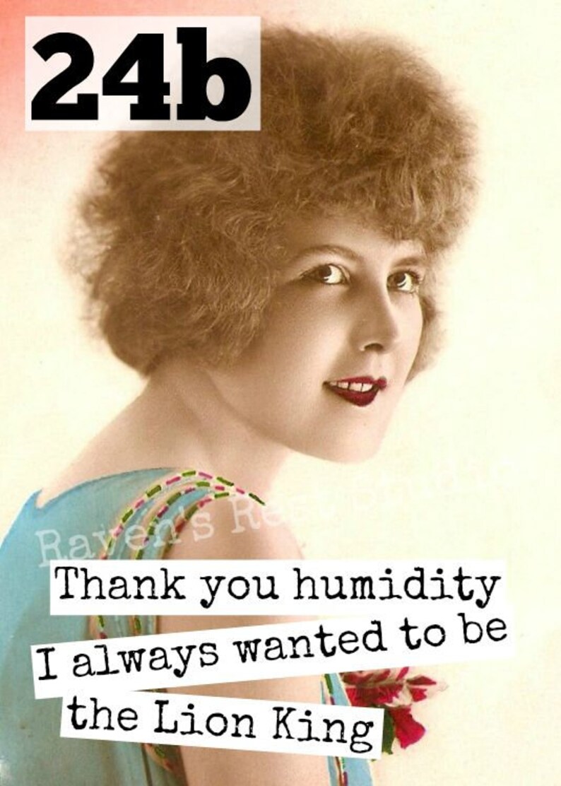 Card 24b. Funny Greeting Card. Thank You Humidity I Always - Etsy