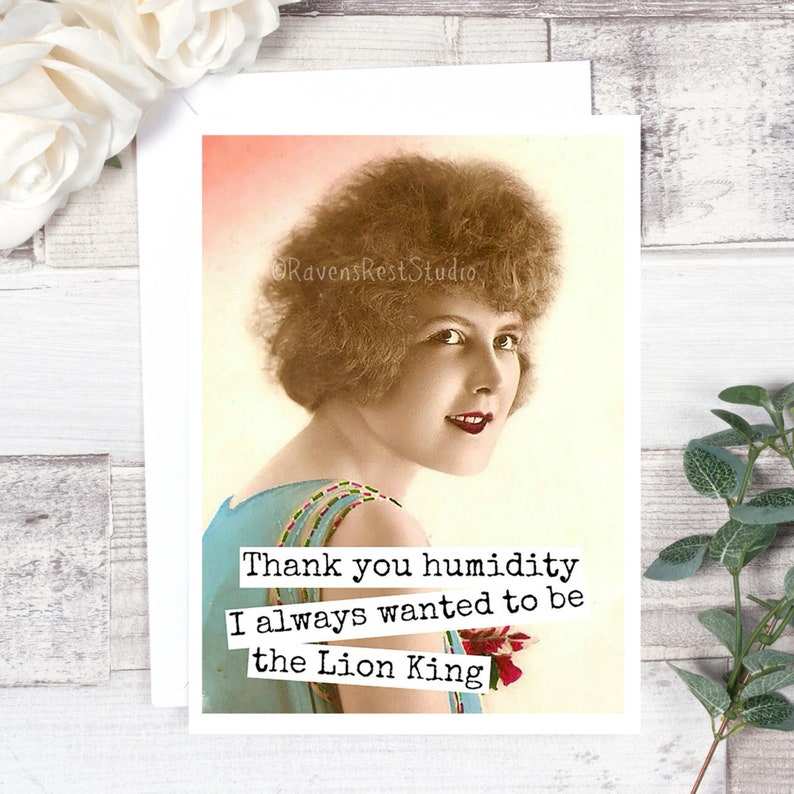 Card 24b. Funny Greeting Card. Thank You Humidity I Always - Etsy