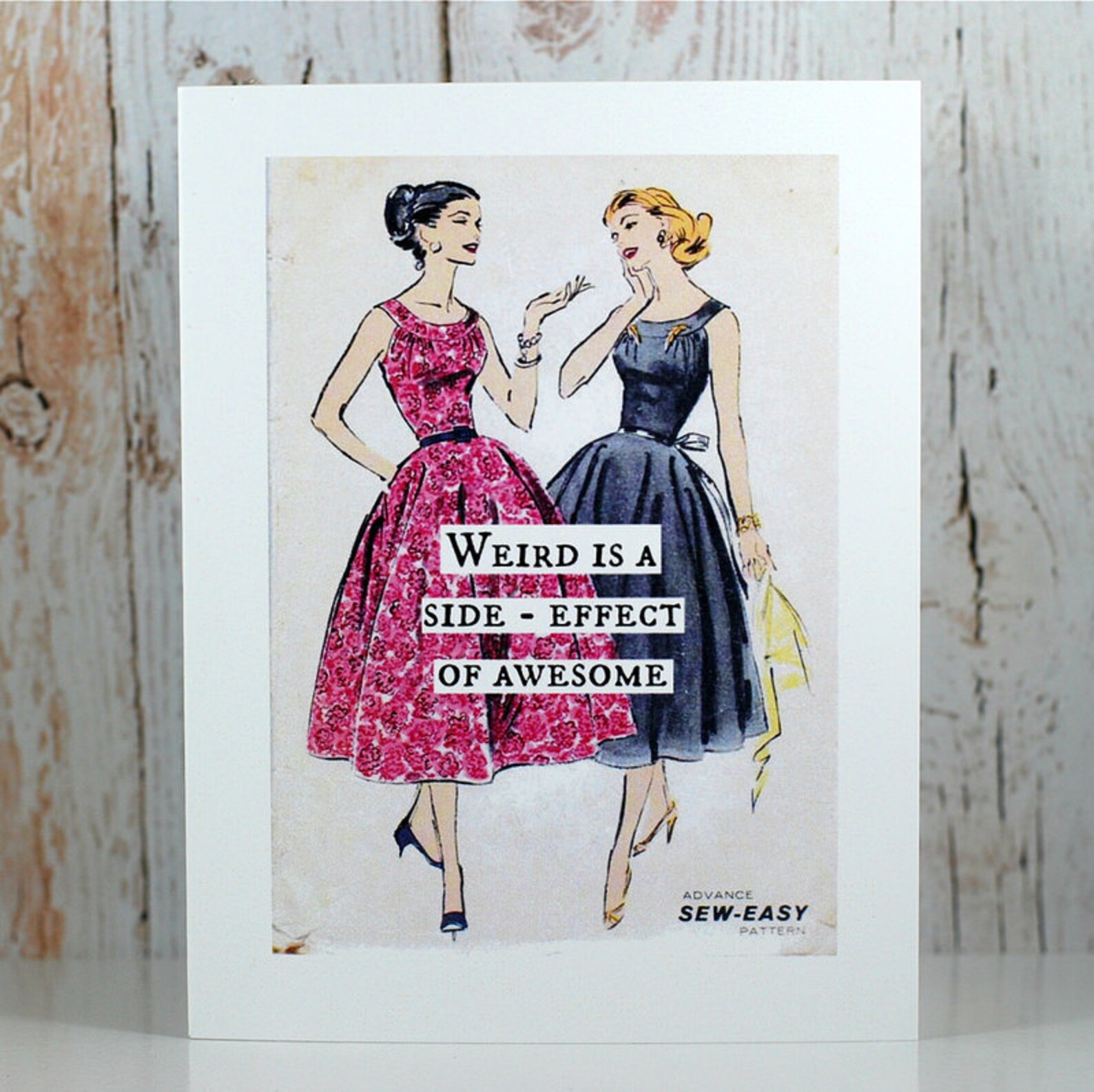 Card 26. Funny Greeting Card. Weird is a Side-effect of - Etsy