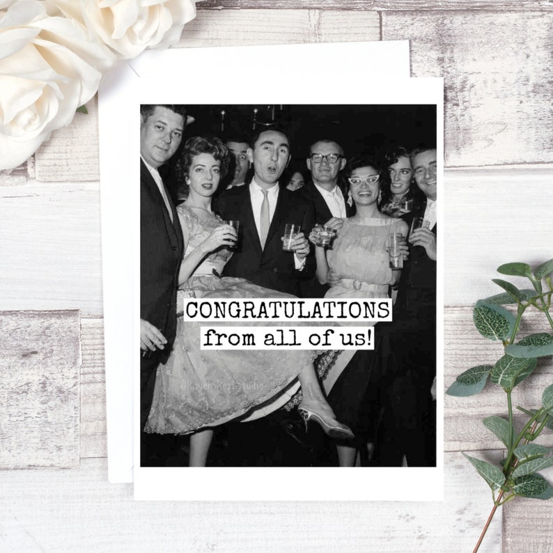 Card 228. Congratulations From All of Us. Greeting Card. | Etsy