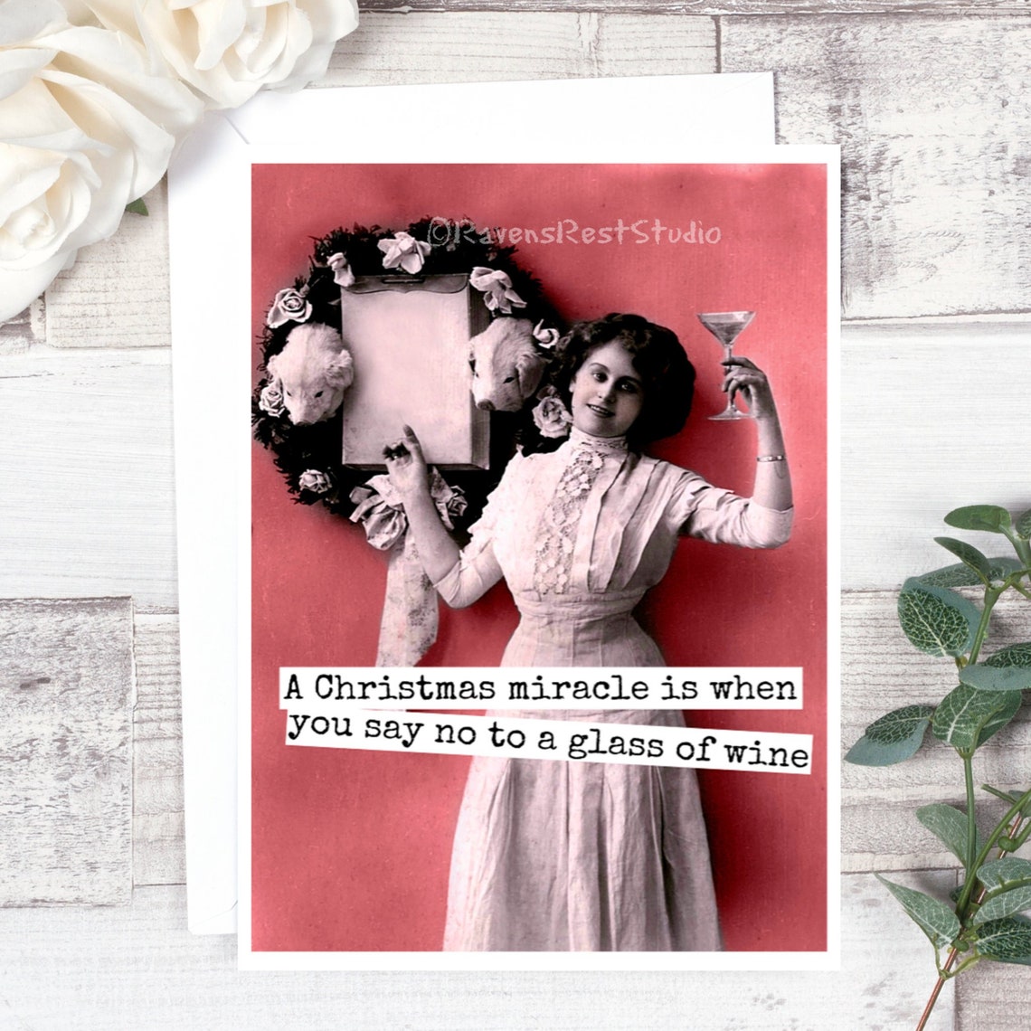 Funny Christmas Card C27 A Christmas Miracle Is When You | Etsy