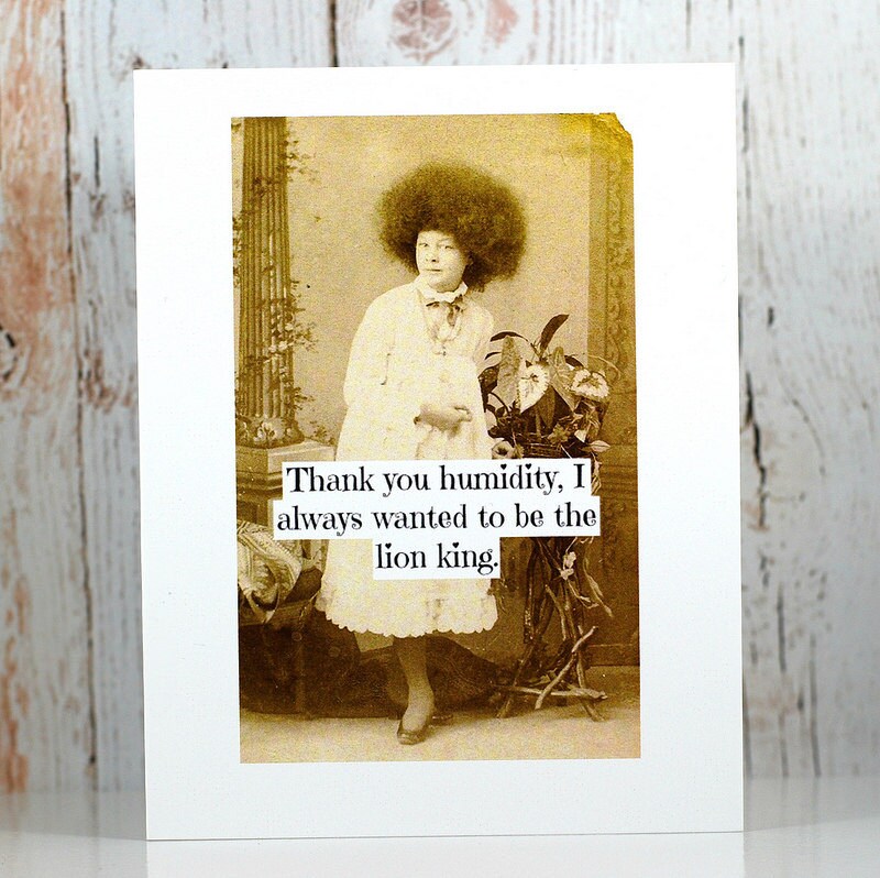 Card 24. Funny Greeting Card. Thank You Humidity I Always | Etsy