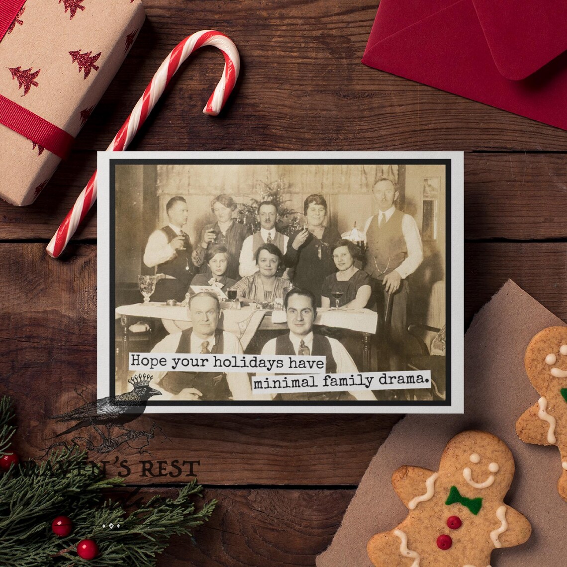 Christmas Card #c170. Hope Your Holidays Have Minimal Family Drama ...