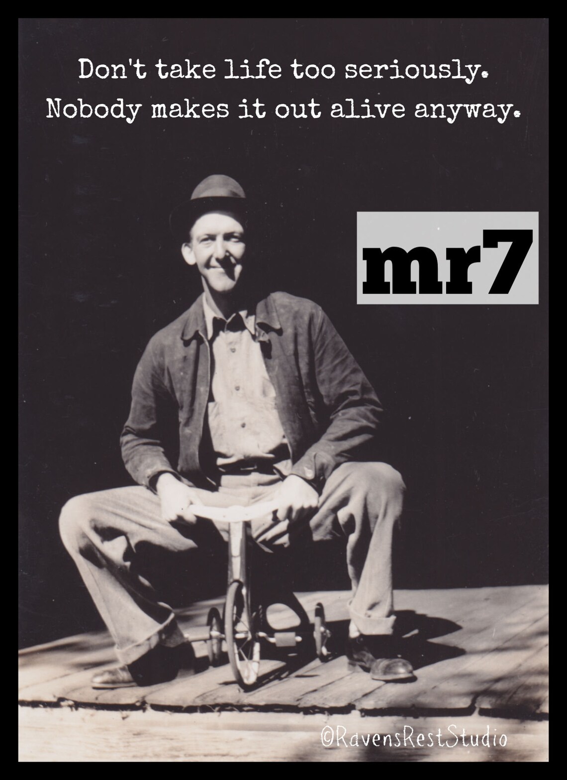 Card mr7. Funny Card for Him. Don't Take Life Too - Etsy