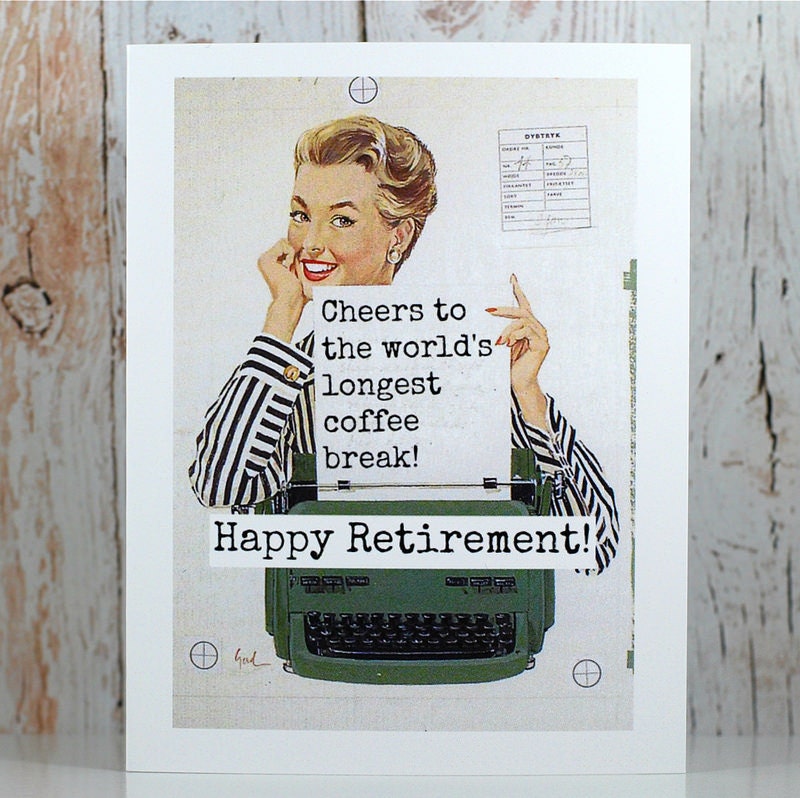 Card 218. Retirement Card. Cheers To The World's Longest | Etsy