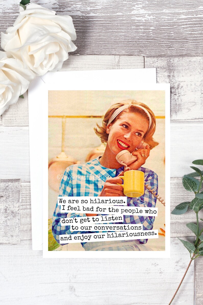 Card 7c. Funny Friendship Card. We Are So Hilarious. I Feel | Etsy