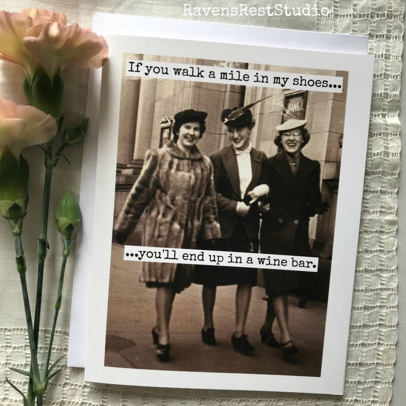 Card 459. Funny Greeting Card. If You Walk A Mile In My | Etsy