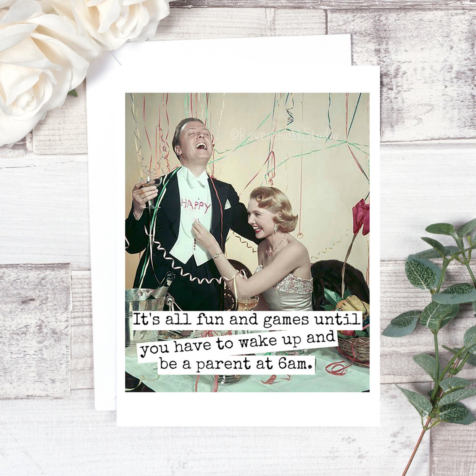 Card 253. Funny Greeting Card. It's All Fun and Games | Etsy