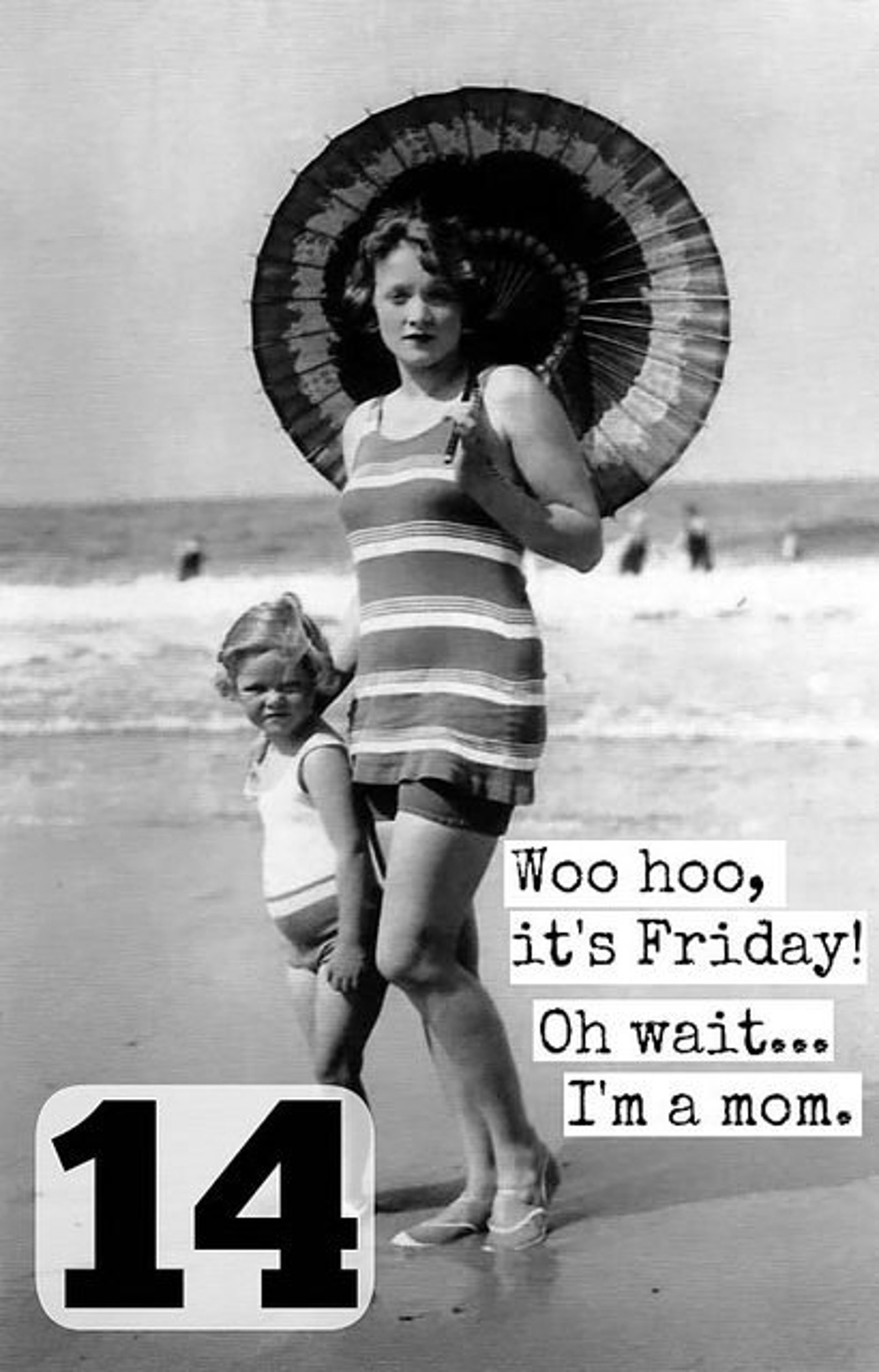 Card 14. New Mom Card. Woo Hoo It's Friday Oh Wait... - Etsy