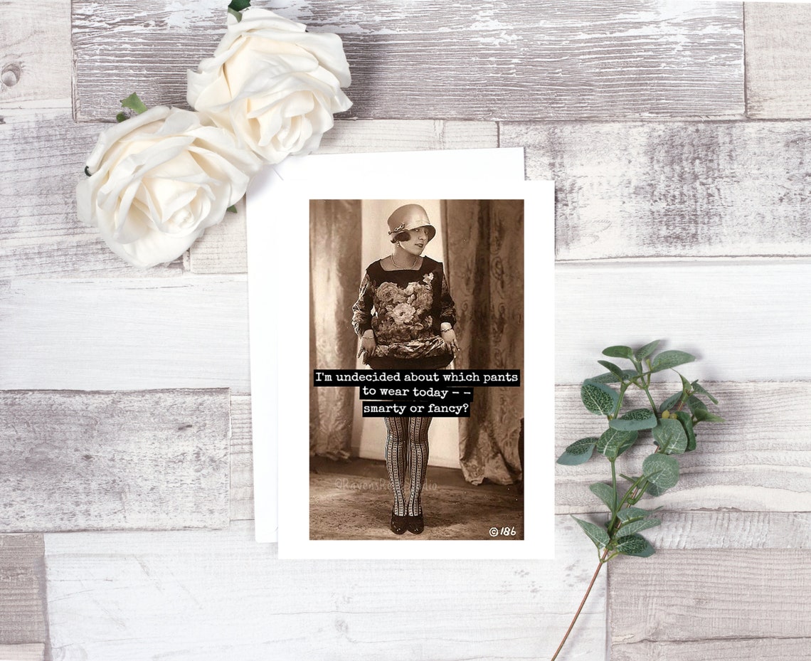 Card 129. Funny Greeting Card. I'm Undecided About Which | Etsy