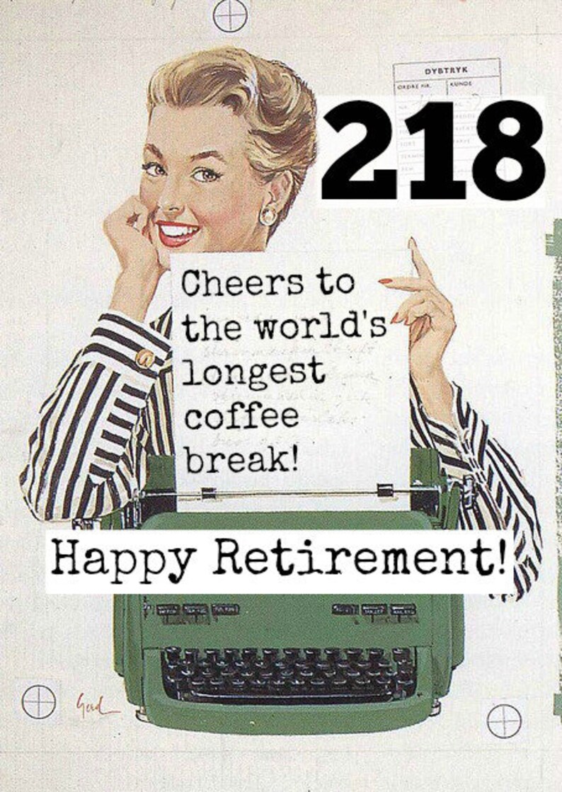 Card 218. Retirement Card. Cheers to the World's Longest - Etsy