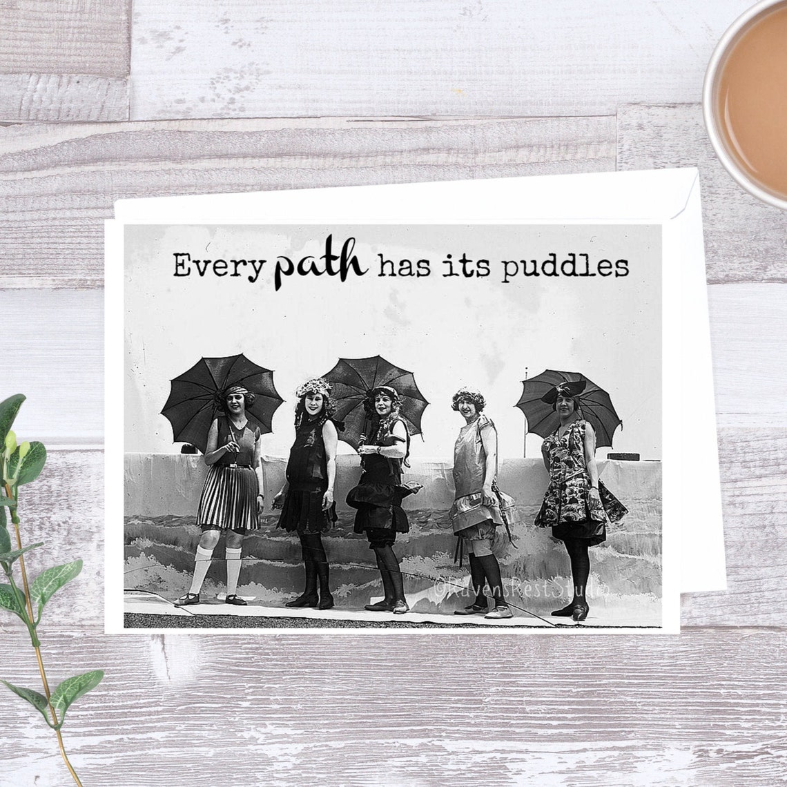 Card 40. Encouragement Card. Every Path Has Its Puddles. | Etsy