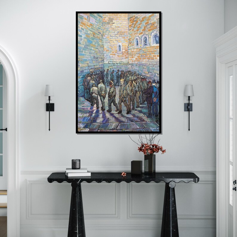 Prison Exercise Yard Canvas, Van Gogh Style, Prisoner Art, Wall Art ...