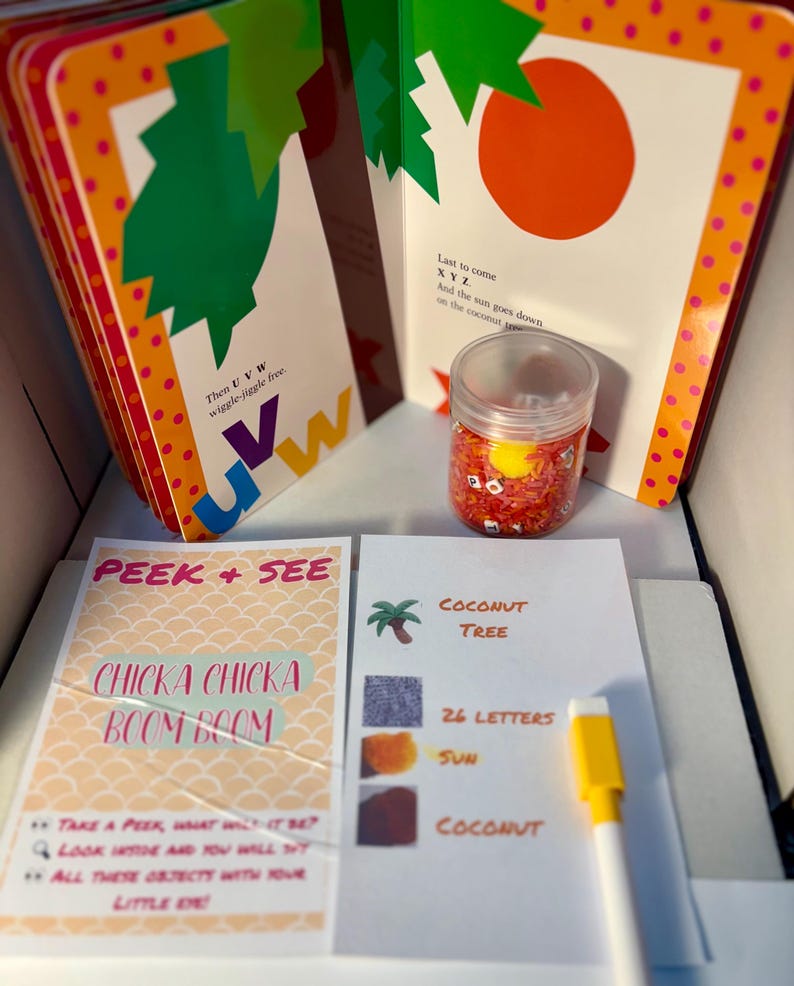 Chicka Chicka Boom Boom Sensory Bottle, Montessori I-spy Toy - Etsy