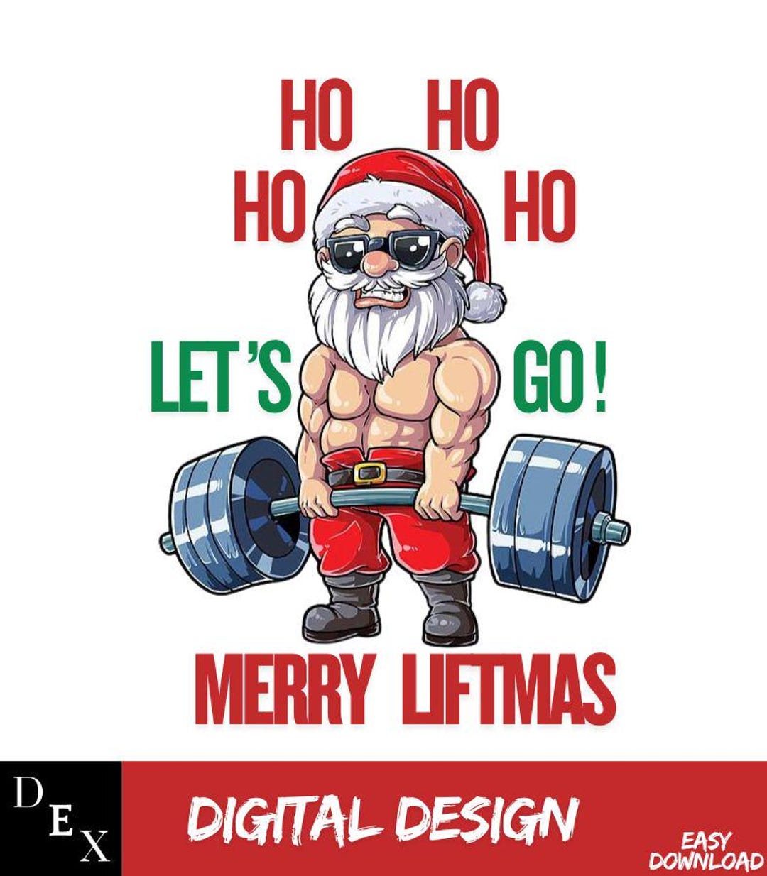 Merry Liftmas SVG PNG, Funny Gym Santa Christmas Design, Bodybuilder ...