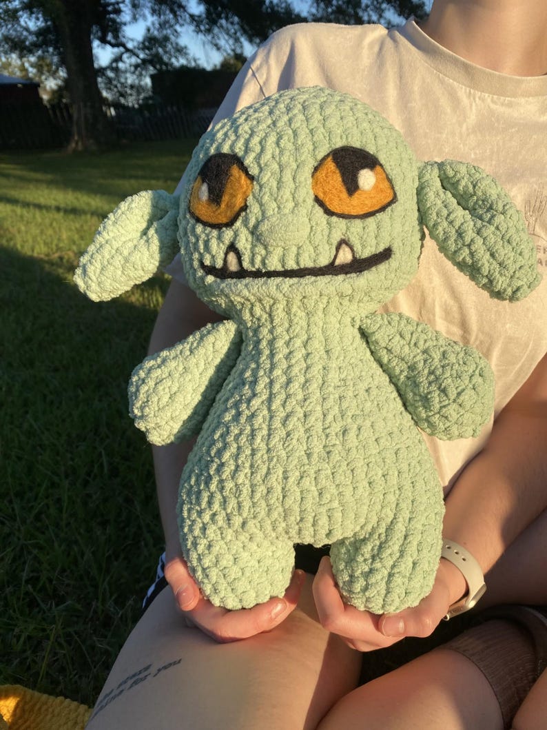 No-sew Fantasy Goblin Plushie Pattern. Soft Stuffed Goblin, Cozy ...