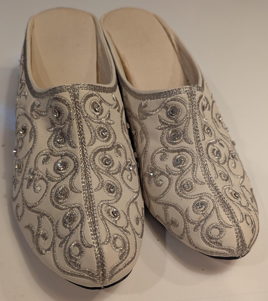 Moroccan Wedge Babouch Wedding Slippers Sz 39 - Etsy