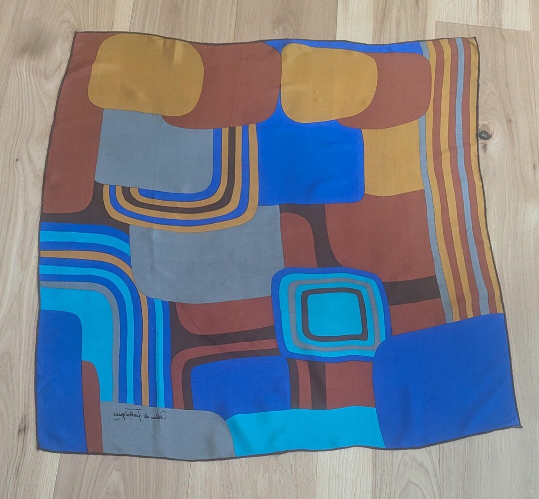 Jacques Ferrar France Silk Scarf - Etsy