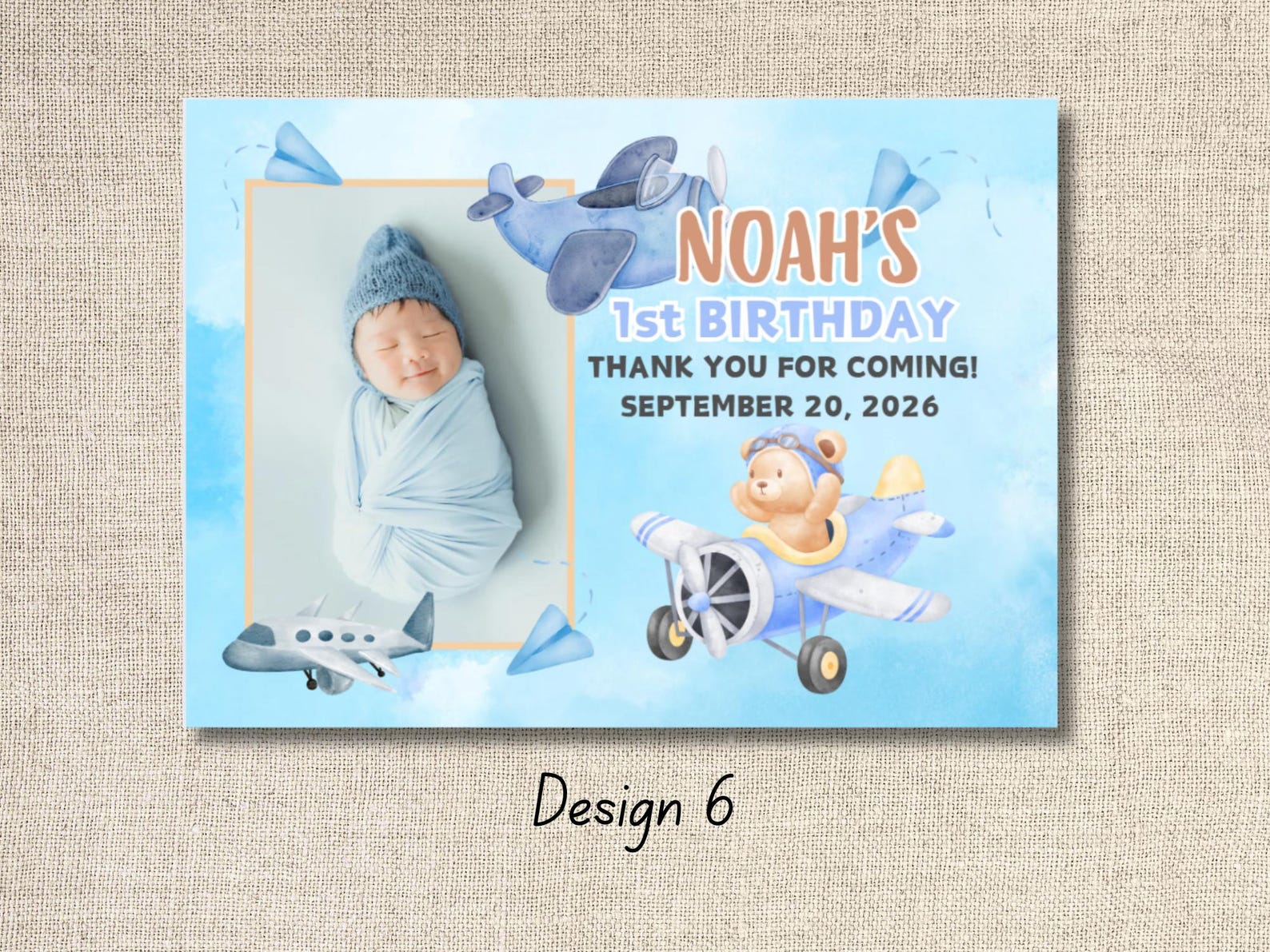Personalized First Birthday Magnet | Custom Photo Birthday Favor | 1st ...