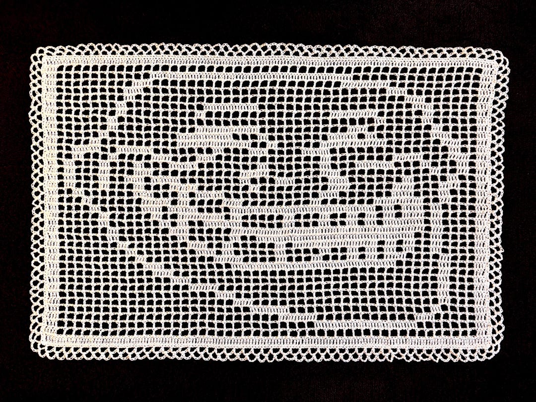 Handmade Filet Crochet ‘troll Face’ Doily, Tapestry, Wall Art, Decor ...