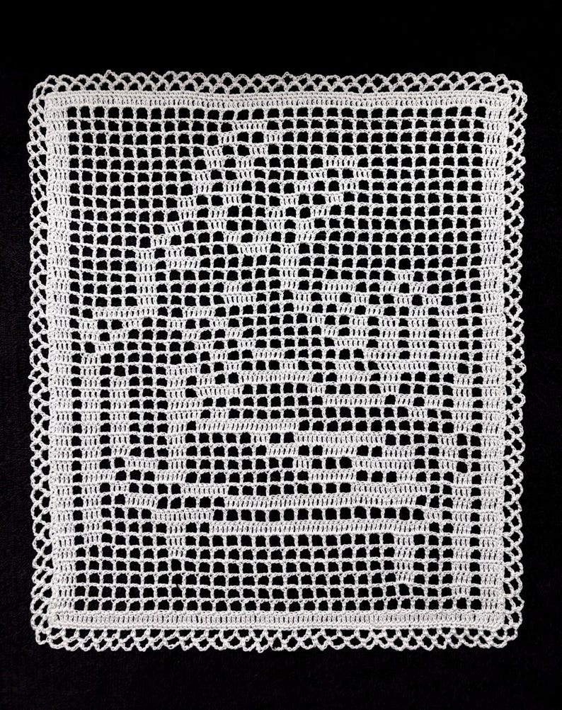 Handmade Filet Crochet ‘car Seat Headrest’ Lace Doily, Tapestry ...