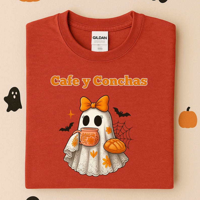 Cafe Y Conchas Ghost Clipart: Pan Dulce Fall Digital Art - Etsy