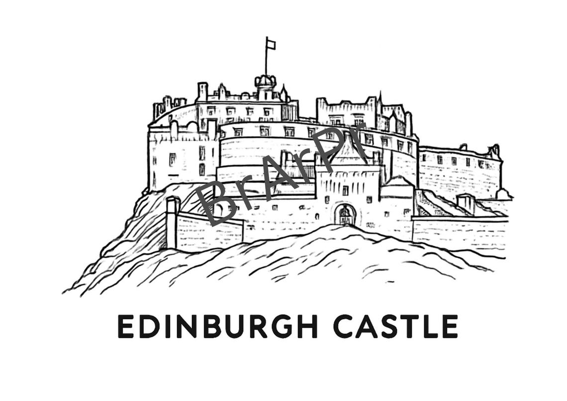 Edinburgh Castle Printable Poster - Etsy