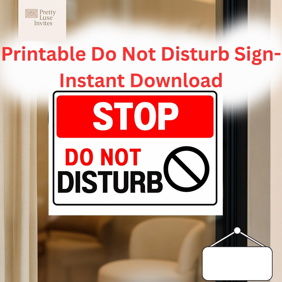 Do Not Disturb Sign Printable | Business Door Sign | Instant Digital ...