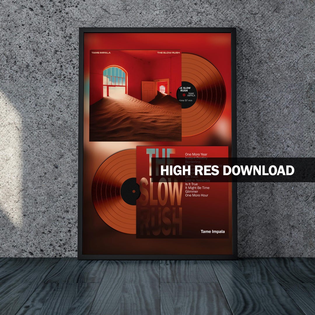 THE SLOW RUSH Album Cover Poster, Tame Impala Poster, Psychedelic Pop ...