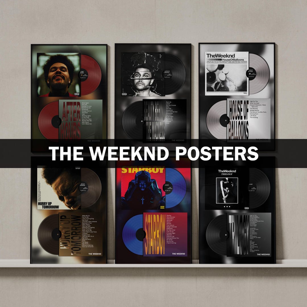The Weeknd Album Cover Poster, Pop Wall Art, Music Print, Multiple ...