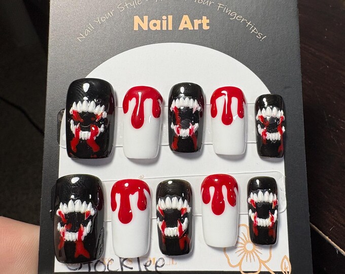 VISCERA! // Horror Movie & Human Anatomy Custom Nail Set - Reusable ...