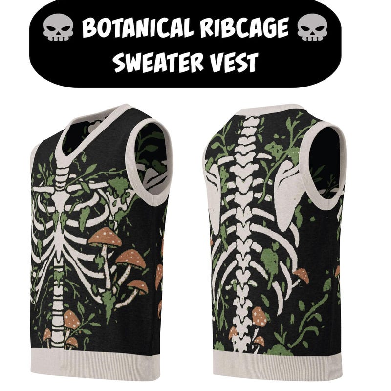 Skeleton Knit Sweater - Etsy