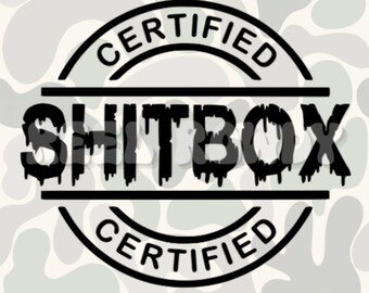 SHITBOX Certified Decal Sticker Xj Zj Wj Turbo Diesel Truck 6.7 Funny ...