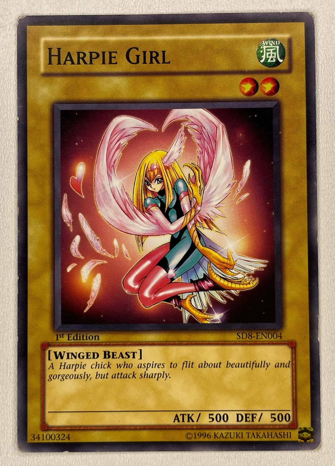 Yugioh Harpie Girl SD8-EN004 1st Edition 1996 - Etsy