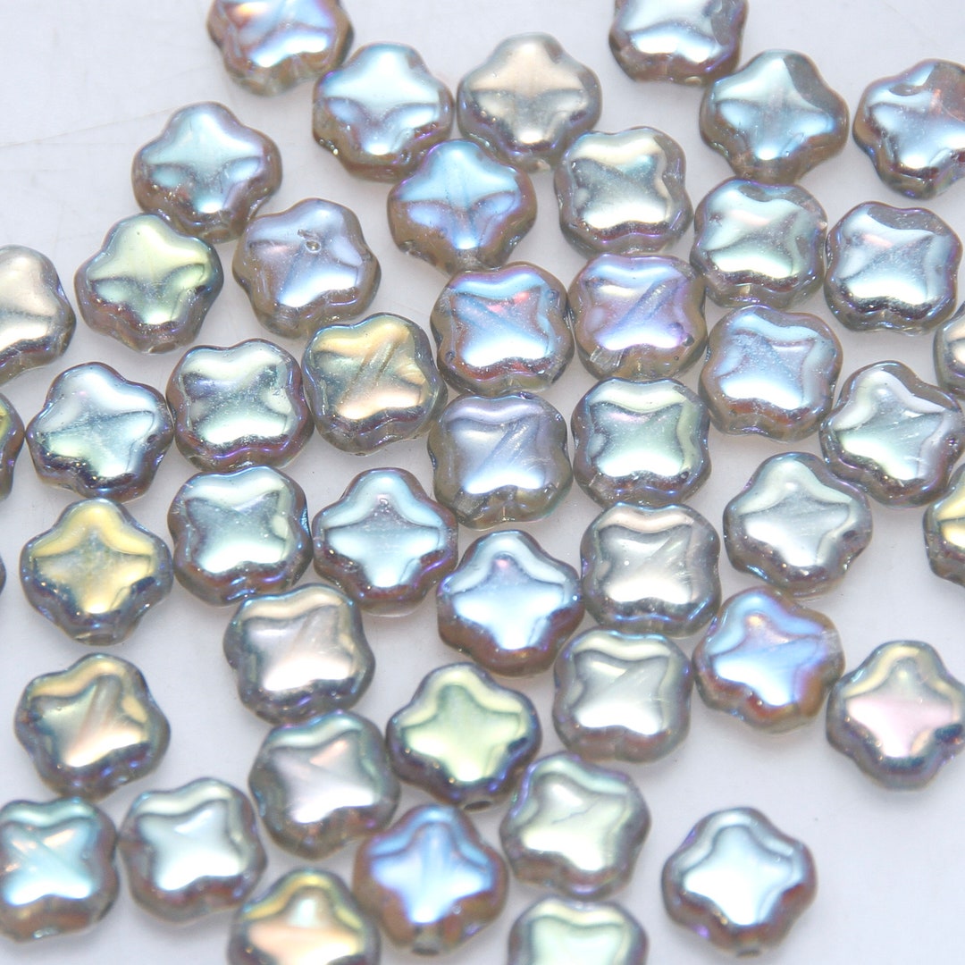 Czech Glass Shiny Diamond Square Tiles X 8 Beads - Etsy