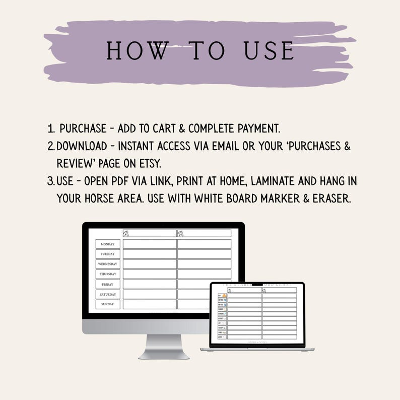 Horse Barn Record Keeping Sheet | Equine Care Schedule Charts | Two ...