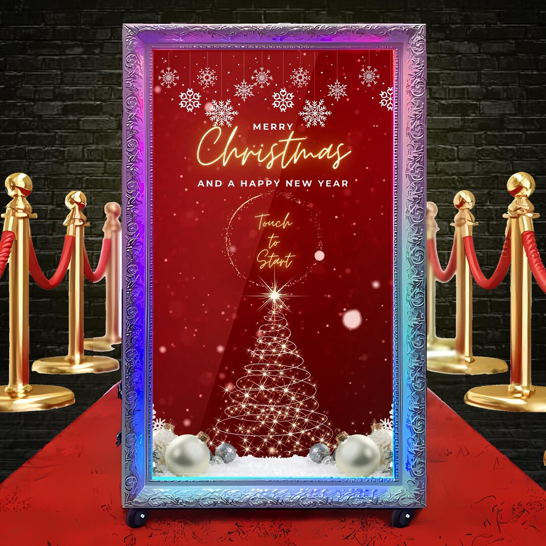 Touch to Start Photobooth Animation Christmas Party Magic Mirror Photo ...