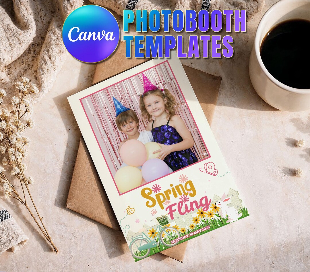 Spring Fling Photobooth Template Beige and Pink Sadies Photo Booth ...