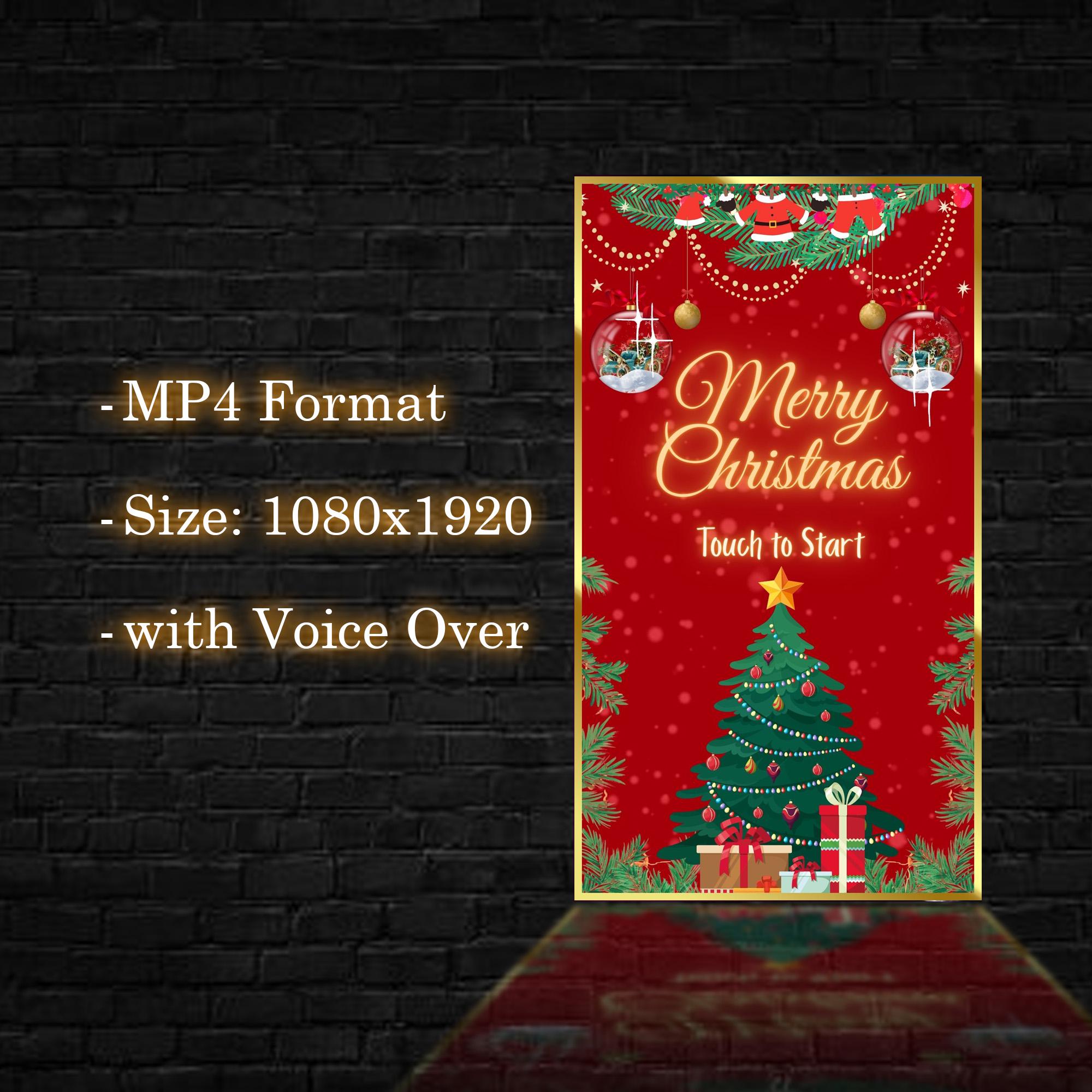 Touch to Start Photobooth Animation Christmas Party Magic Mirror Photo ...