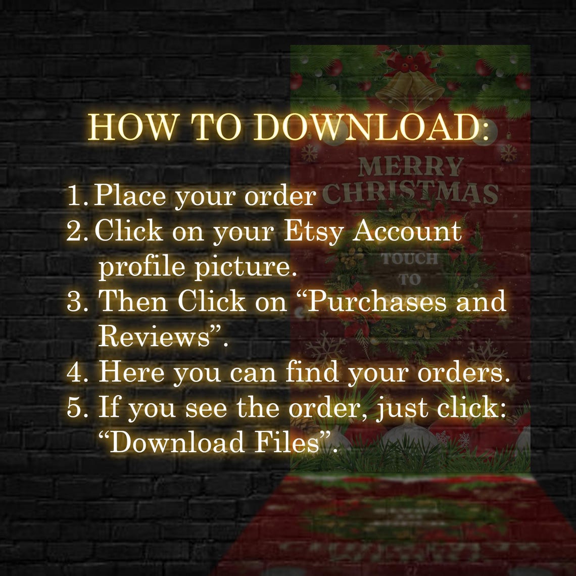 Touch to Start Photobooth Animation Happy Christmas Party Magic Mirror ...
