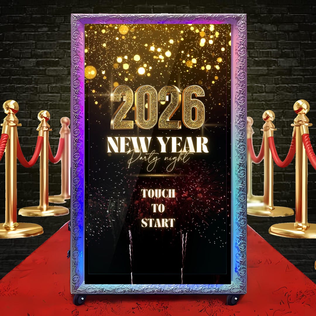 Touch to Start Photobooth Animation New Year Party Magic Mirror Photo ...