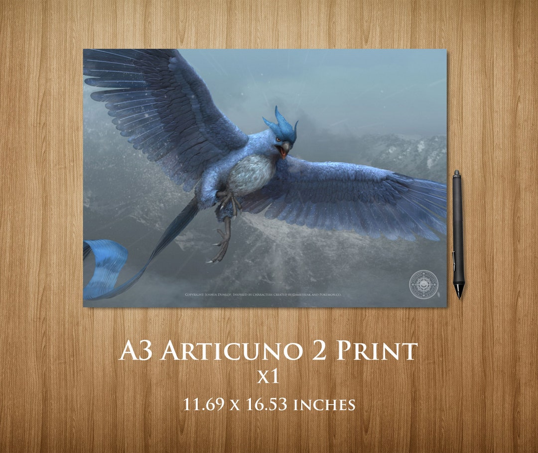 Articuno 2 Print (A4) - Realistic Pokémon Art Print - Pokémon Zoology ...